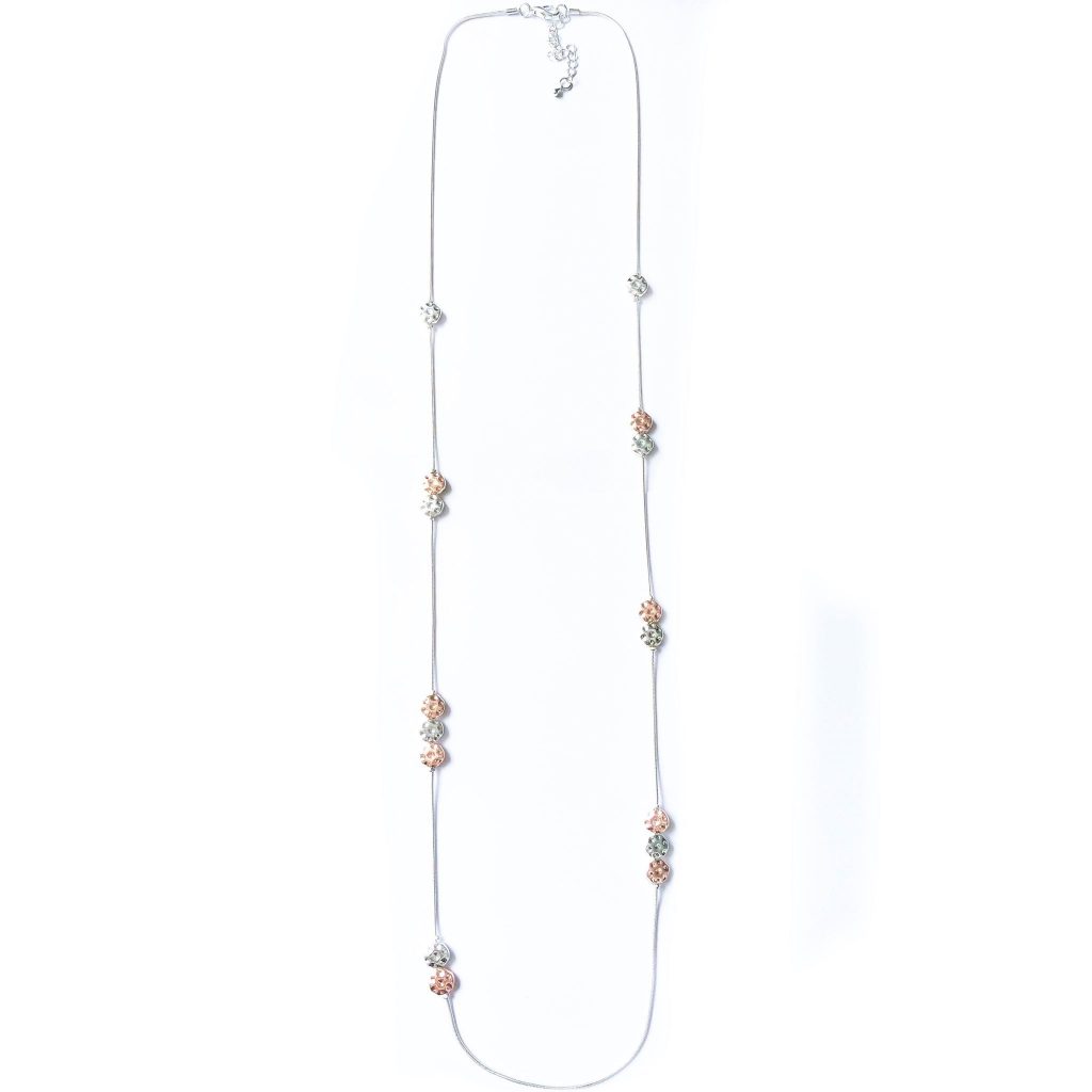 1052821 Long Two-Tone Disc Necklace in Rose-Gold & Silver | SHSales ...