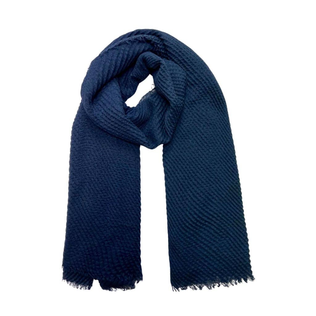 SHTR65752 NAVY Pastel Crinkle Effect Scarf – Navy | SHSales Jewellery ...