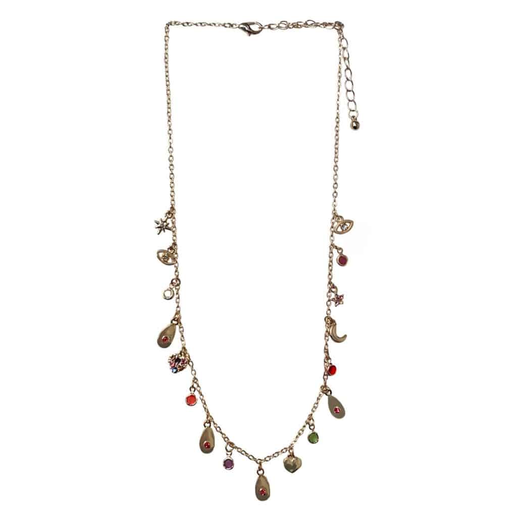 2010924 Mara Gold-Tone Crystal Charms Necklace | SHSales Jewellery ...