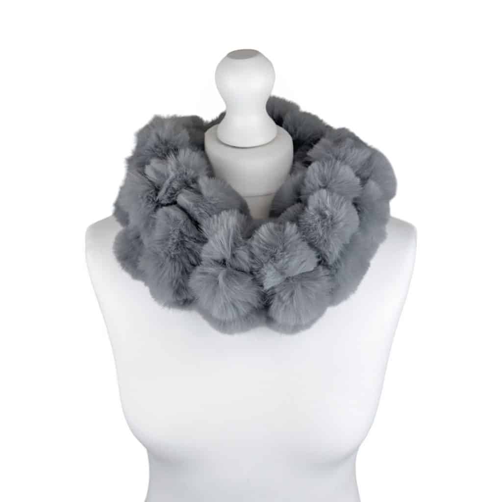 SHFF983 Polly Faux Fur Textured Snood (Silver Grey) | SHSales Jewellery ...