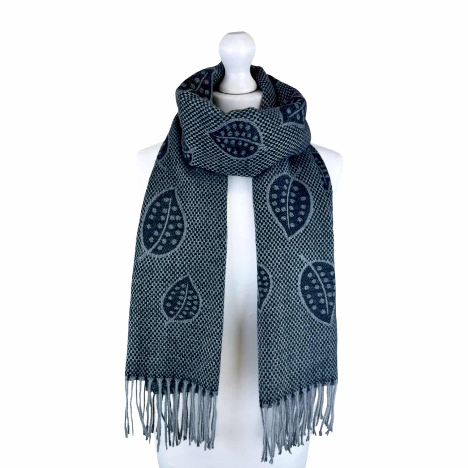 SHPM954 Charlotte Leaf Print Pashmina Style Scarf | SHSales Jewellery ...