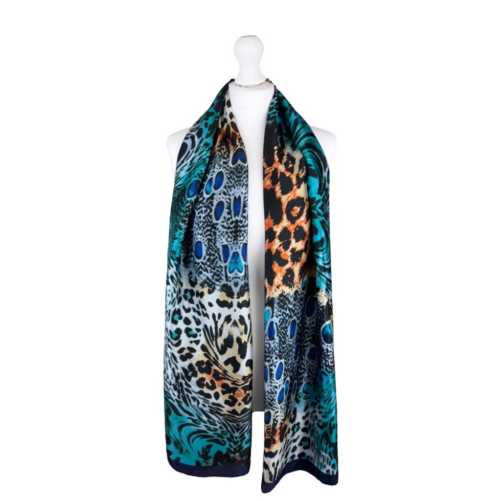 SHLP1191 Luxury Silk Feel Multi Animal Print Scarf (Colour as Shown ...