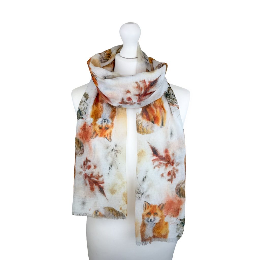 SHLP1338 Autumnal Fox Print Design Scarf (Colour as Shown) | SHSales ...