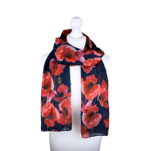 SHLP1331 Watercolour Poppy Print Scarf (3 Assorted Colours) | SHSales ...
