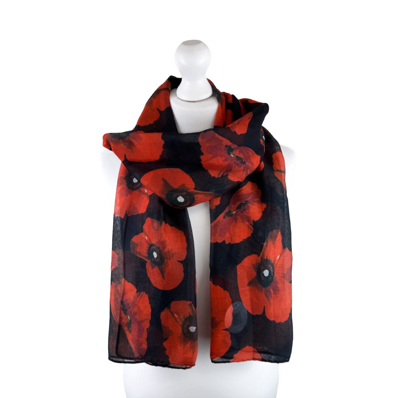 SHLP1330 Classic Poppy Print Scarf (3 Assorted Colours) | SHSales ...