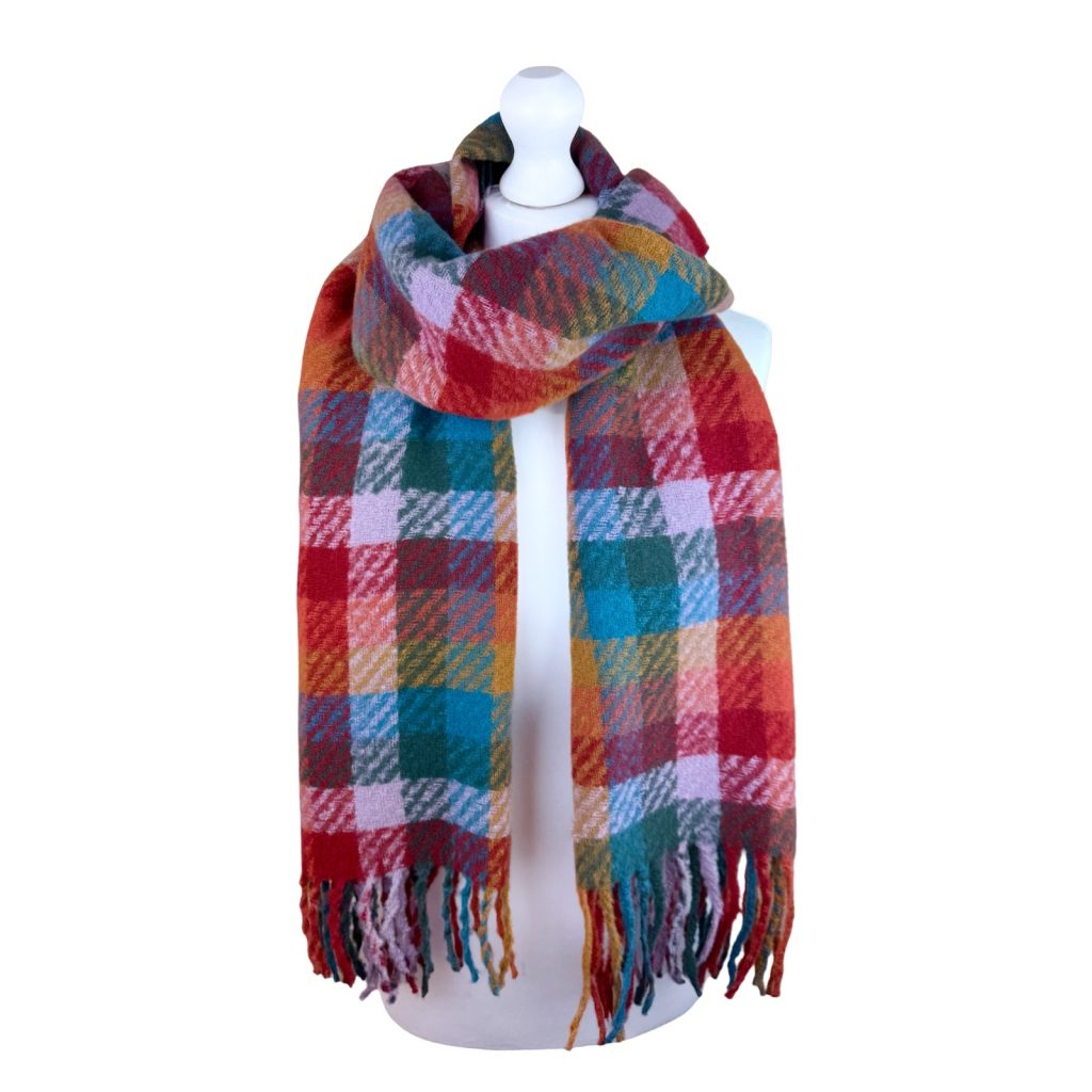 SHSF1413 Ultra Soft Autumn Check Print Scarf (2 Assorted Colours ...