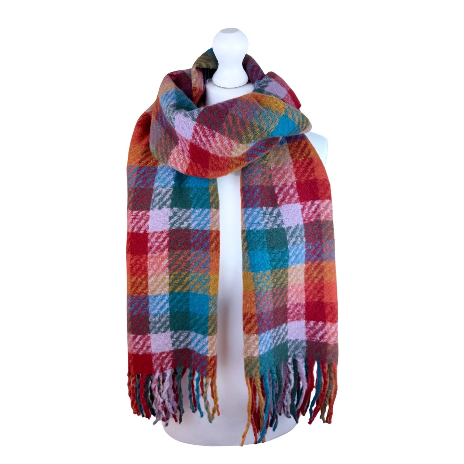 SHSF1413 Ultra Soft Autumn Check Print Scarf (2 Assorted Colours ...