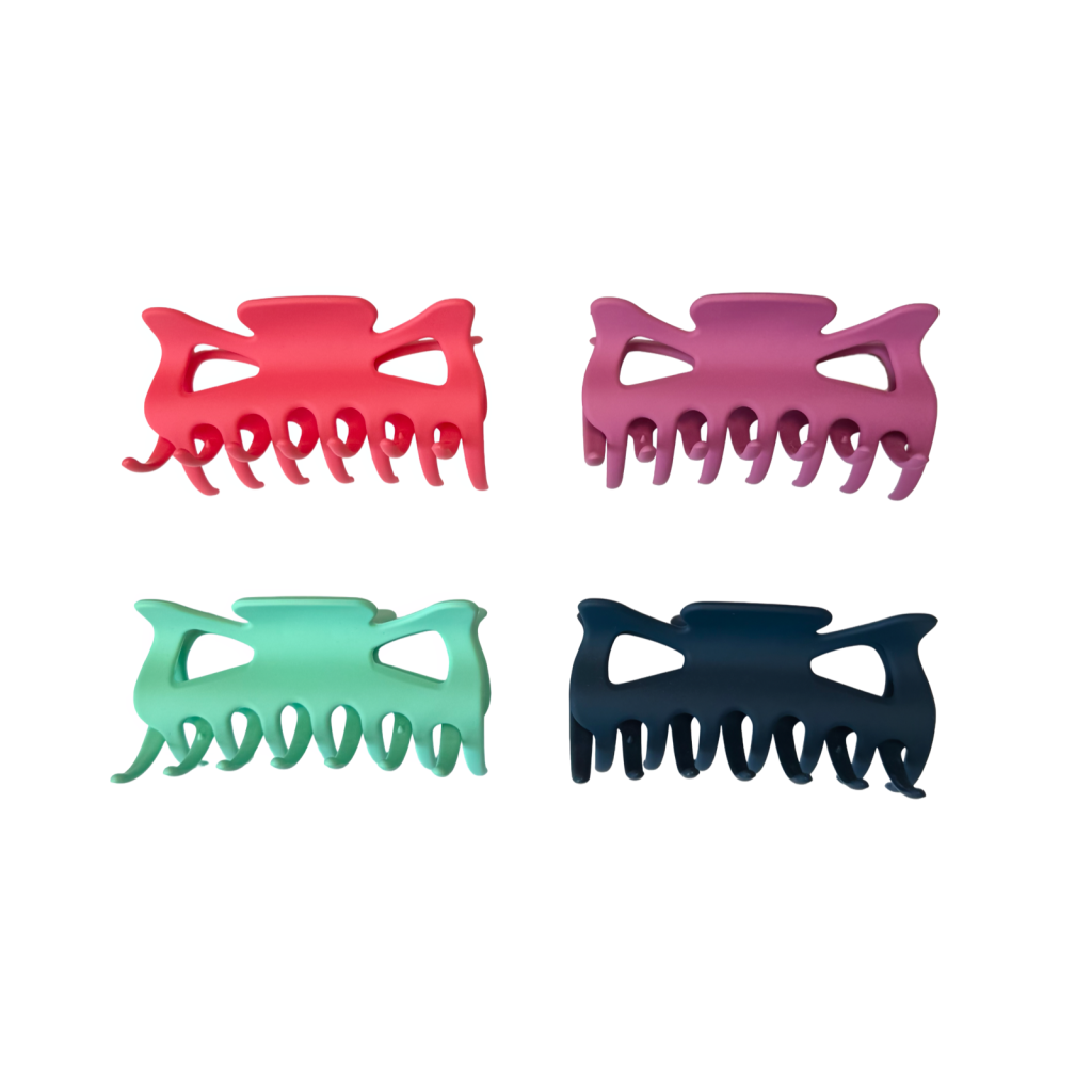 SH9434 Assorted Coloured Acrylic Hair Clamps | SHSales Jewellery ...