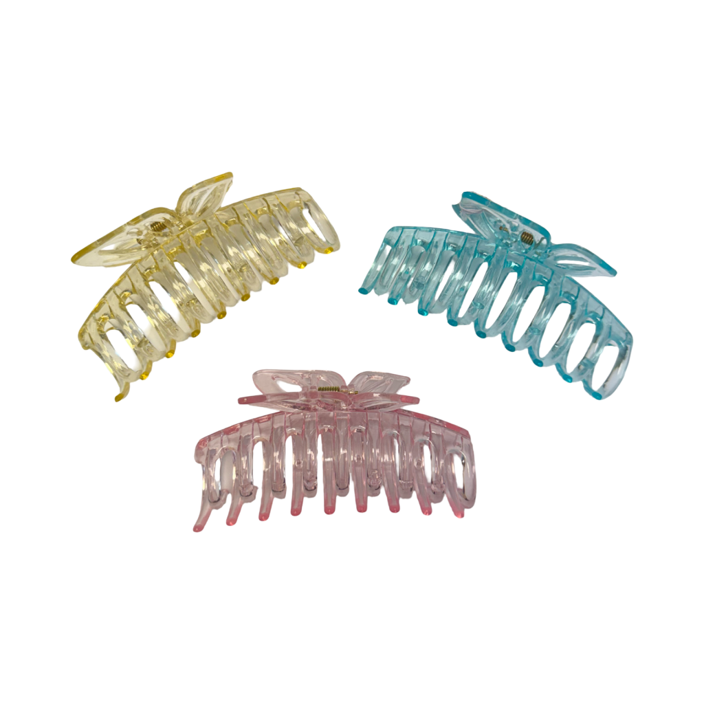SH0066 Assorted Coloured Acrylic Hair Clamps | SHSales Jewellery ...