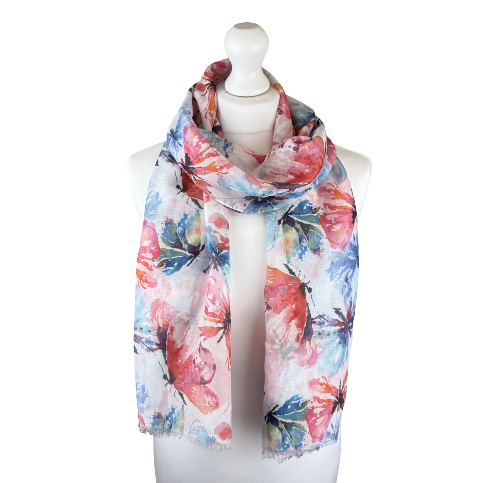 SHLP1595 Watercolour Dragonfly Print Scarf (Colour as shown) | SHSales ...