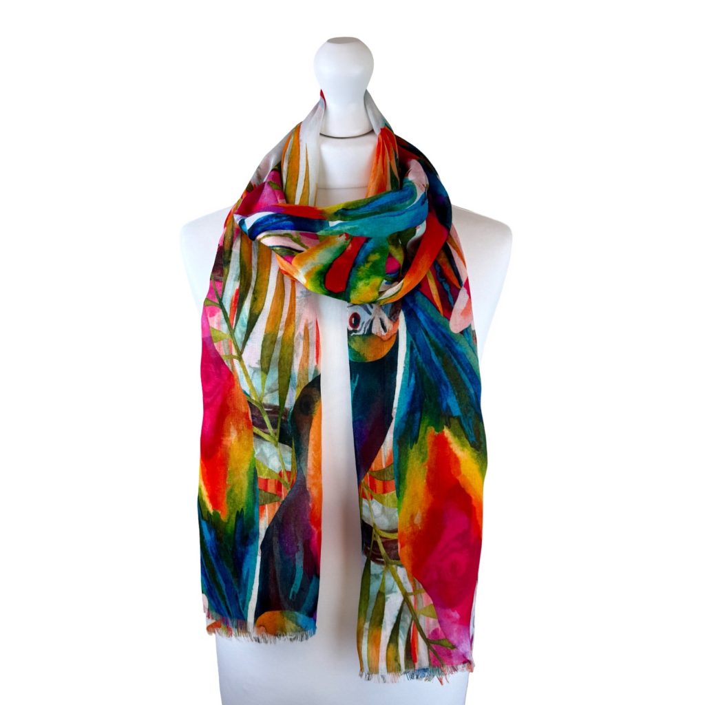 SHLP1597 Exotic Bird Print Scarf (2 Assorted Colours) | SHSales ...