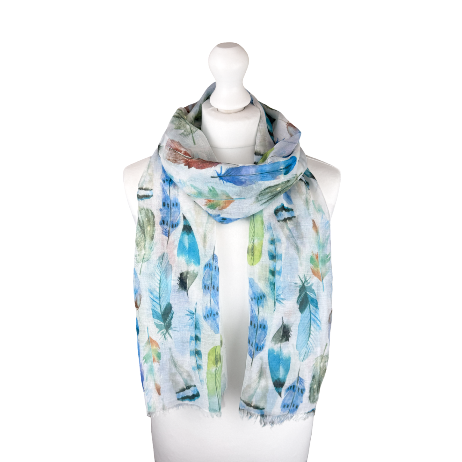 SHLP1598 Watercolour Feather Print Scarf (3 Assorted Colours) | SHSales ...